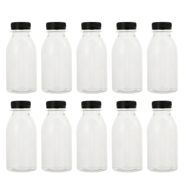 10pcs 300ml Juice Storage Bottles Milk Bottles Transparent Beverage ...
