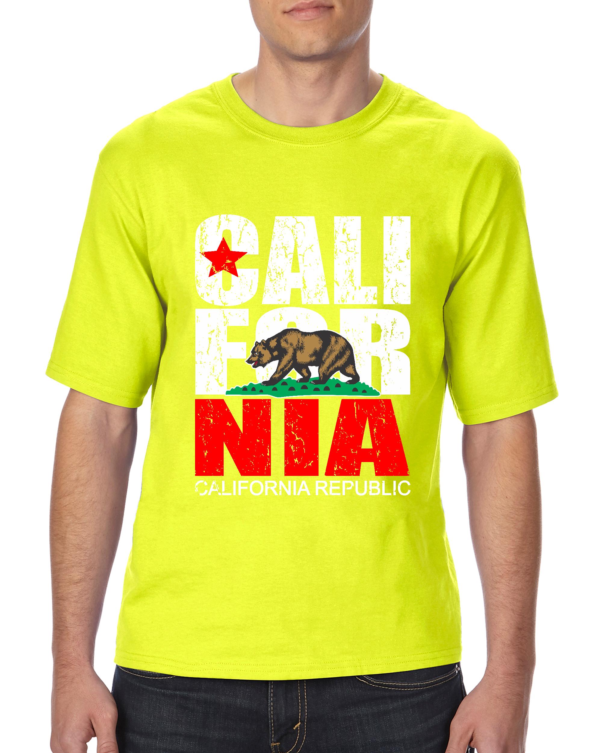 "Mens and Big Mens California Cali T-Shirt, up to size 3XLT" - Walmart.com