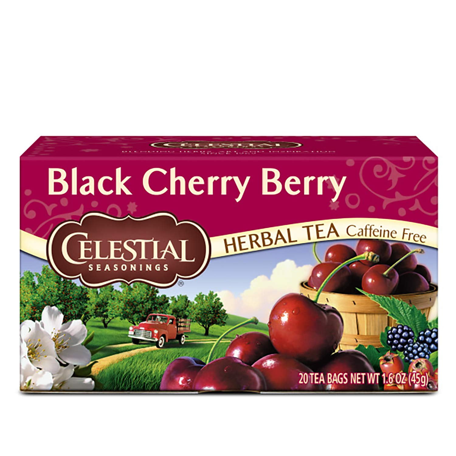 Celestial Seasonings Herbal Tea Black Cherry Berry Caffeine Free 20 ...