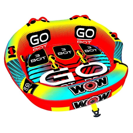WOW Watersports 3-Person Go Bot Towable Extreme Secure Inflatable Water ...