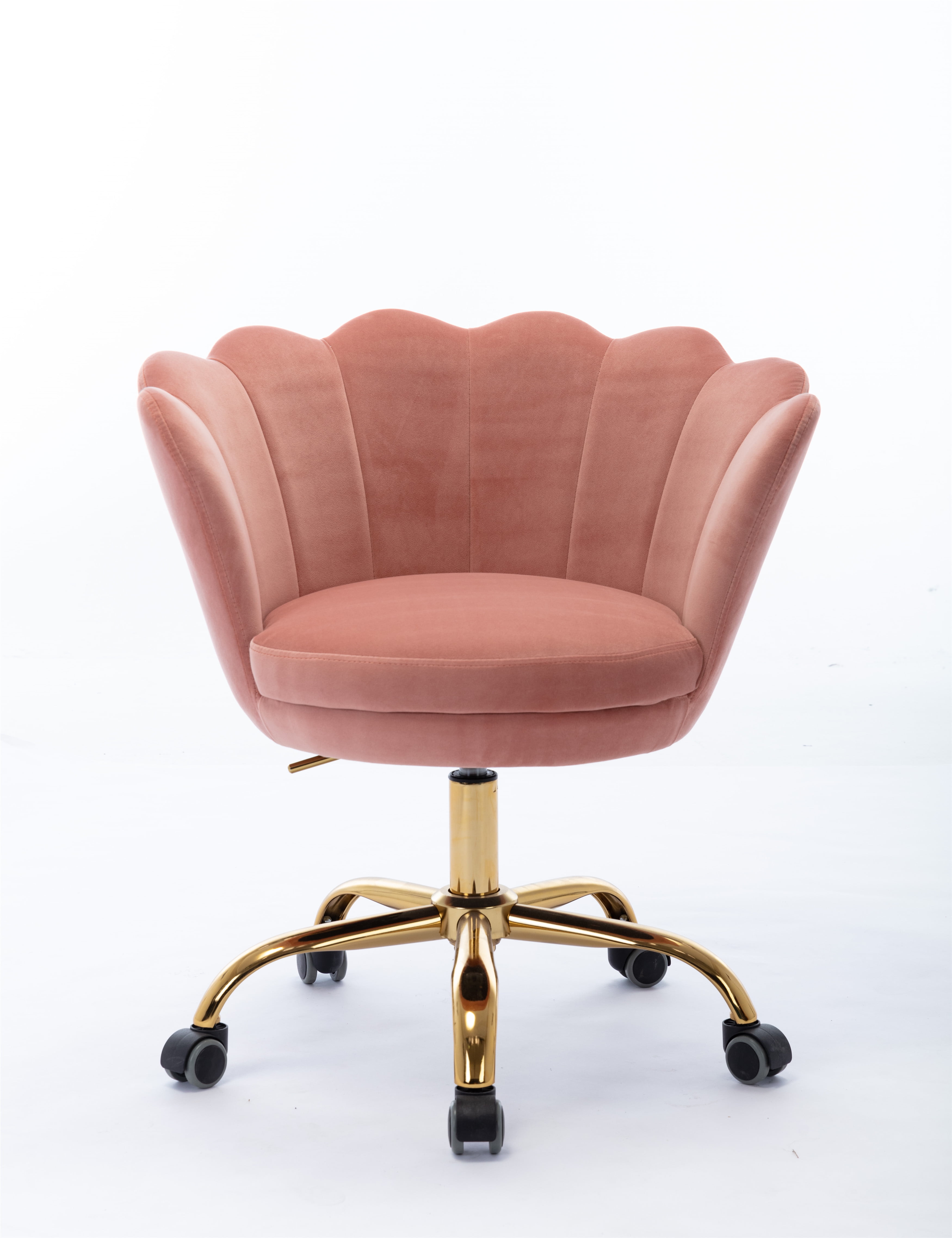 Fashion Velvet Swivel Shell Chair Rolling Office Chair for Study Living ...
