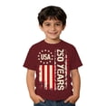 OOOUM Patriotic Short Sleeve Tees For Boys 250Th Anniversary T Shirts ...