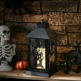 16" Black Halloween Haunted House Lantern - Walmart.com