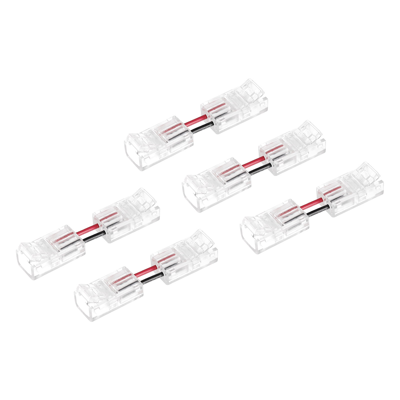 Uxcell 2 Pin LED Strip Connectors 8mm Solderless Connector for 3528 LED ...