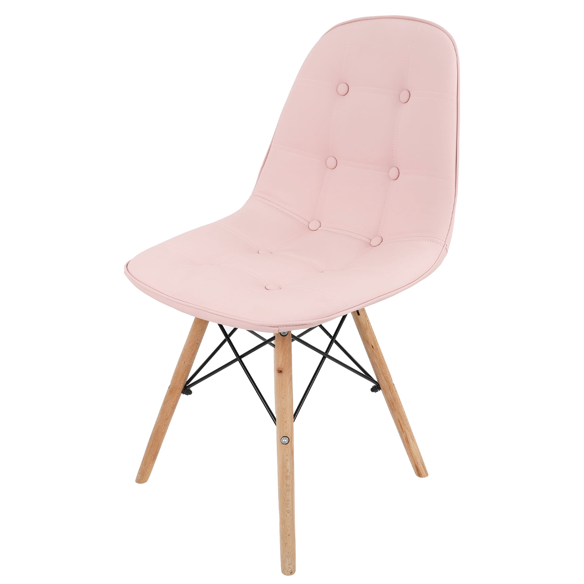 Silla Moderna Gaon Home Estilo Eames Tapizada en Vinipiel Rosa GN ...