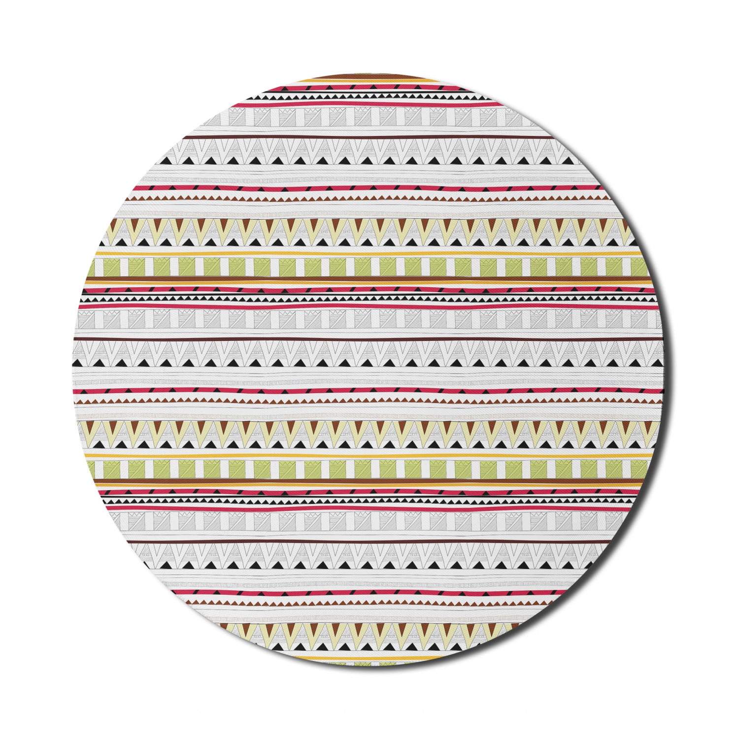 Tribal Mouse Pad for Computers, Sketch Style Geometric Composition with ...