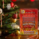 Red Hots Original Cinnamon Candy Canes, 12ct, 5.3oz, Christmas Candy ...