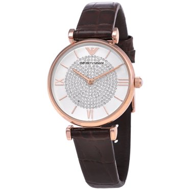 Emporio Armani AR11387 32 mm Rose Gold-Tone Leather Watch for Womens ...