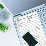 100 Pcs 2 Part Carbonless Maintenance Request Form Book 5.5 x 8.26 Inch ...