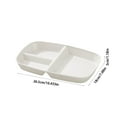 4 Pack Unbreakable Divided Plates, 3 Compartments Wheat Straw Section ...