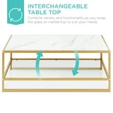 Best Choice Products 44in 2-Tier Rectangular Coffee Table, 2-in-1 ...