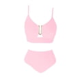 Bikini Sets for Women High Waisted Two Piece Bathing Suit U Wired V ...