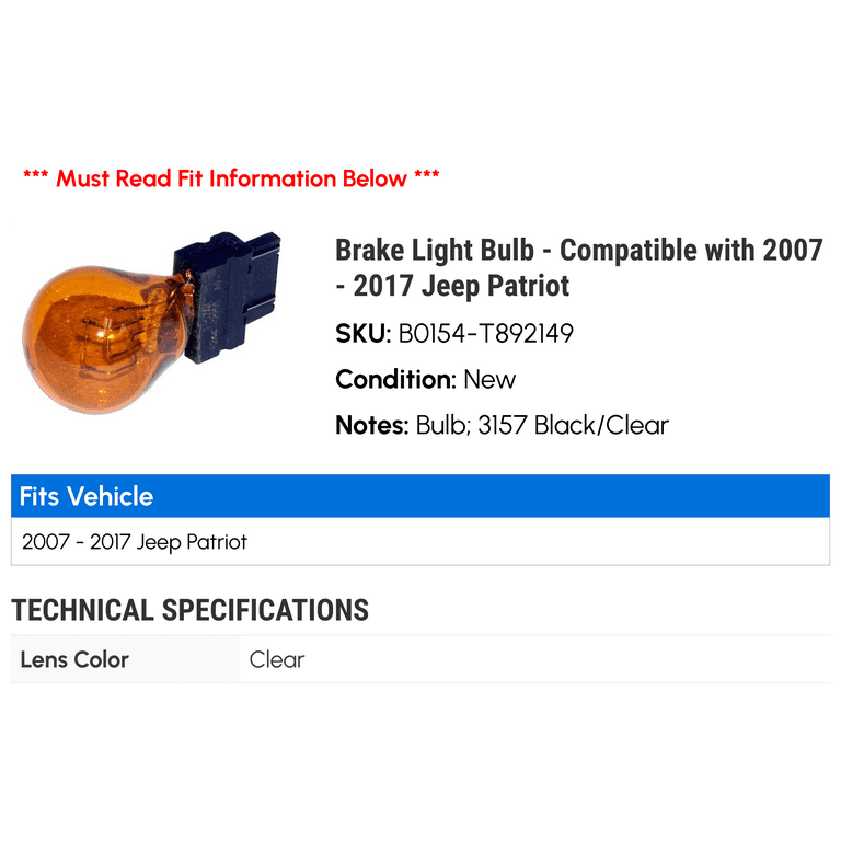 Jeep patriot tail light bulb store
