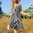 Black and White Tribal Tattoo Design Sun Star Sleeveless Dress luxury ...