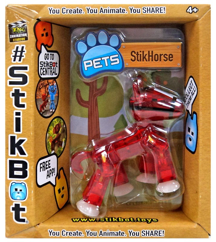 Stikbot Pets Series 2 StikHorse Figure [Red] - Walmart.com