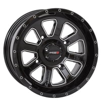 System 3 ST-3 14x7 ATV/UTV Wheel - Matte Black (4/110) 5+2 [14S3-1110 ...