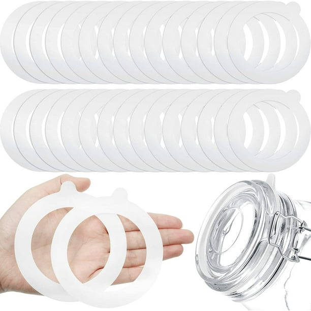 30 Pieces Silicone Jar Gaskets Replacement Silicone Jar Seals Airtight ...