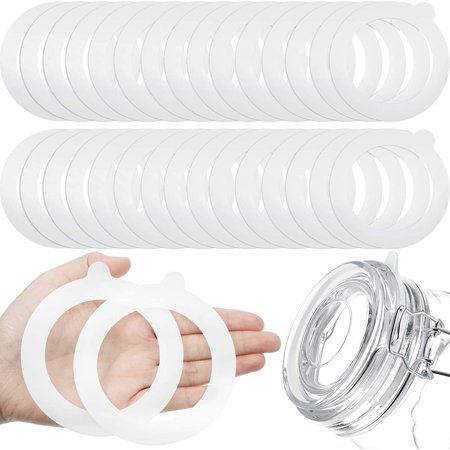 30 Pieces Silicone Jar Gaskets Replacement Silicone Jar Seals Airtight ...