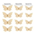 12pcs 3D Butterfly Wall Stickers, Removable Gold Butterfly Decorations ...