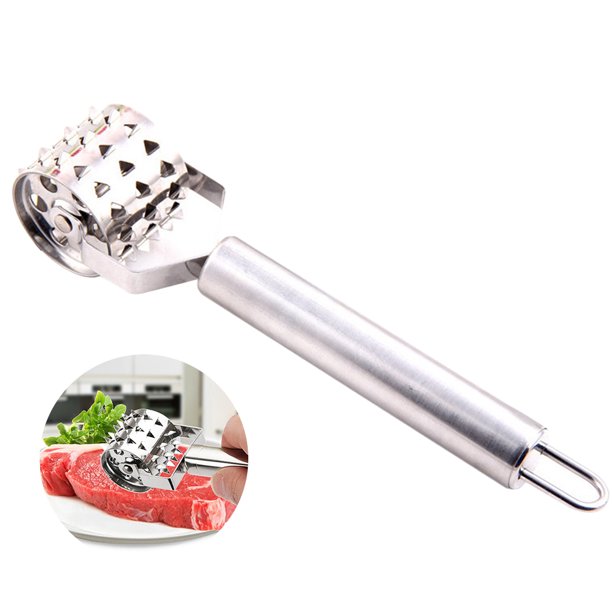 Meat Tenderizer Roller Stainless Steel Ergonomic Kitchen Mallet Kitchen ...