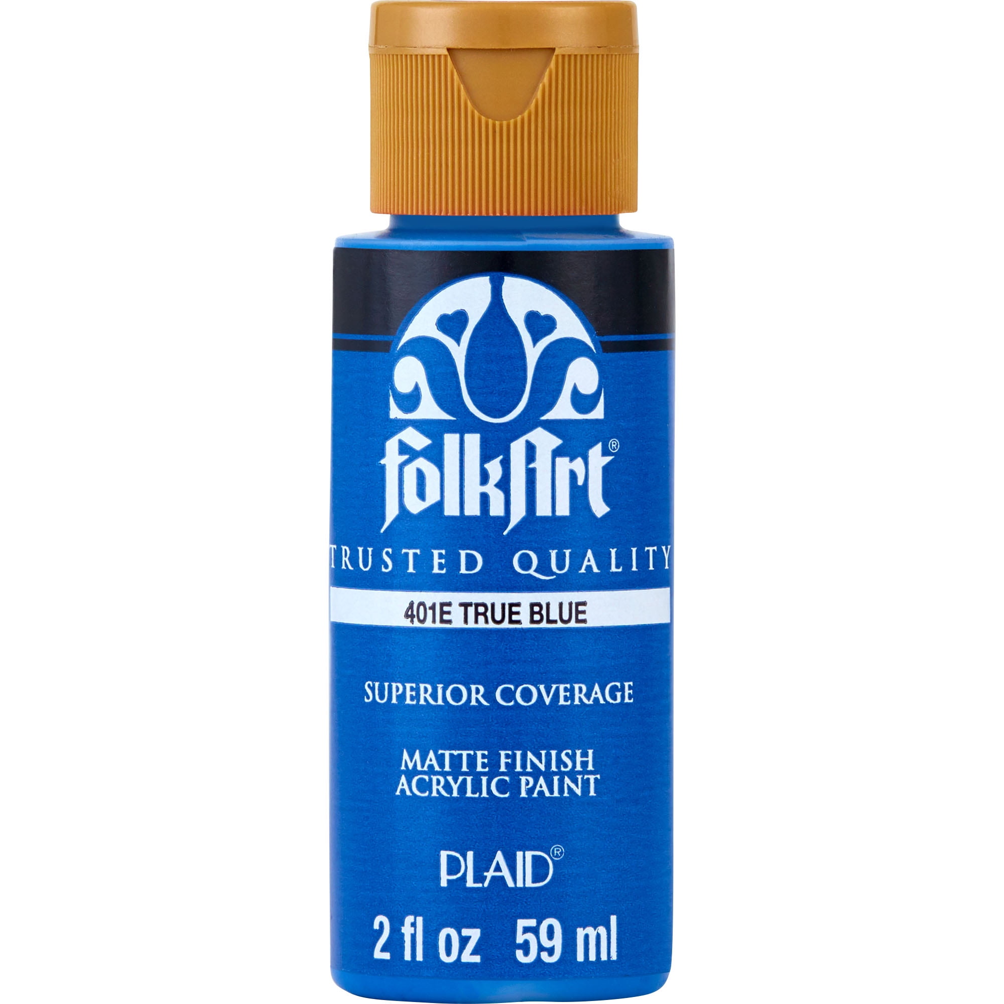 FolkArt Acrylic Craft Paint, Matte Finish, True Blue, 2 fl oz - Walmart.com