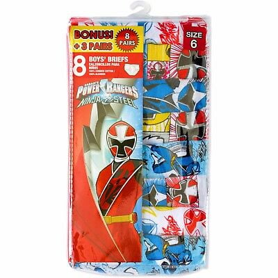 Power Rangers 8 PC Briefs Underwear Boy Size 6 - Walmart.com