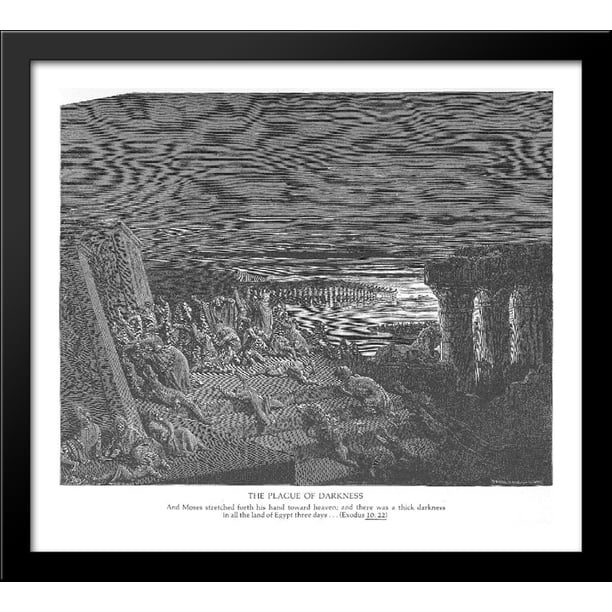 The Ninth Plague. Darkness 32x28 Large Black Wood Framed Print Art by ...