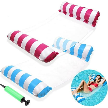 HEIBIN Set of 2 Water Hammocks Inflatable Floating Hammock Swimming ...