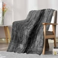Fleece Blanket Abstract Black Vintage Texture Blankets, Soft Cozy Warm ...