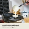 Waffle Iron - 4 Square Waffle Maker, Non-stick Extra Large Plates for ...