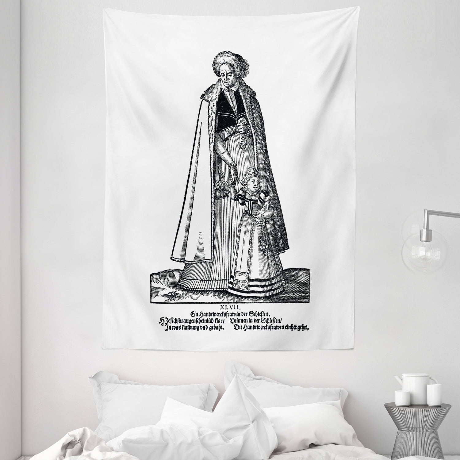 Renaissance Tapestry, Medieval Father and Daughter in Baroque Gothic ...