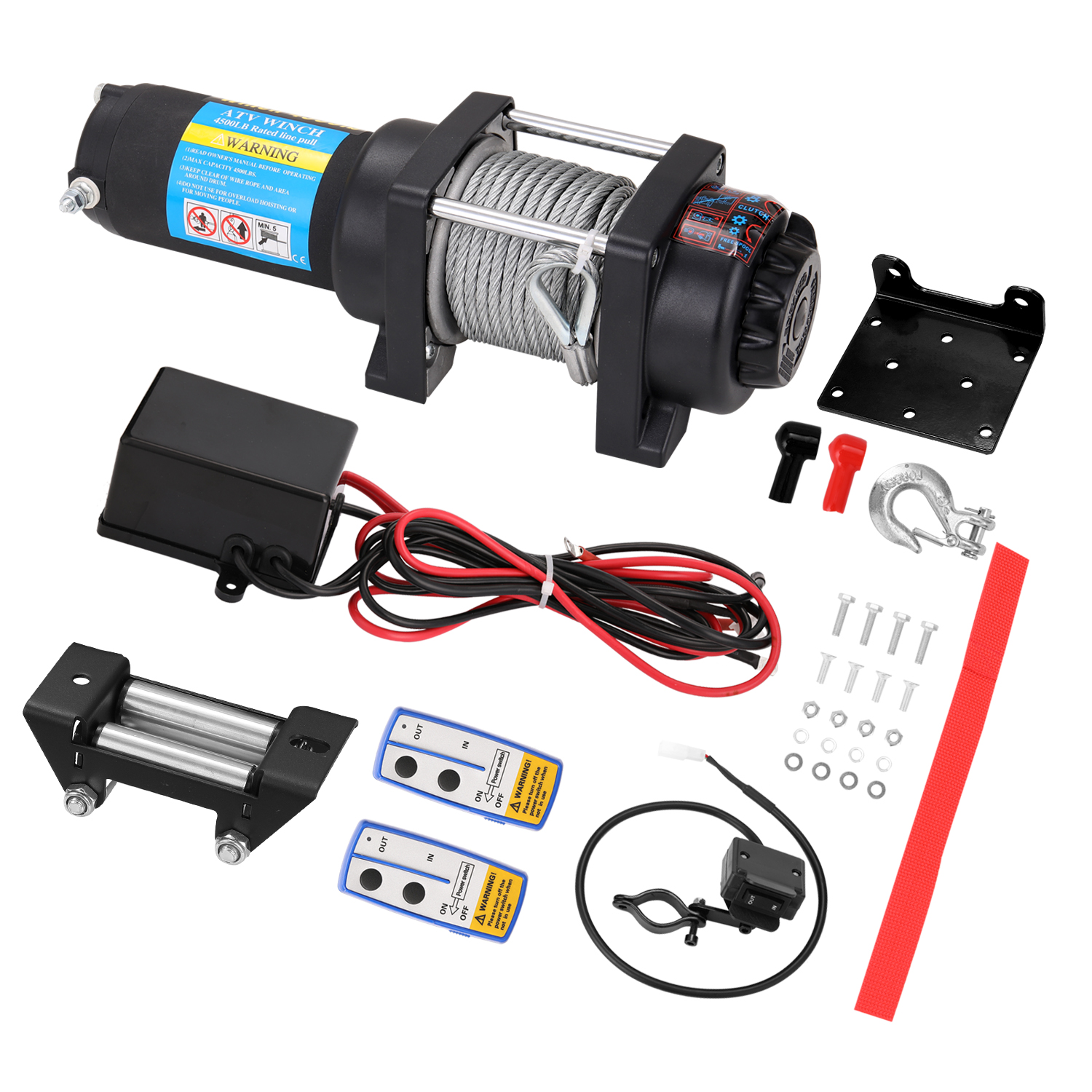 ammoon Electric Winch 12.0V/24V Vehicle Mounted Winch Off-road Vehicle ...