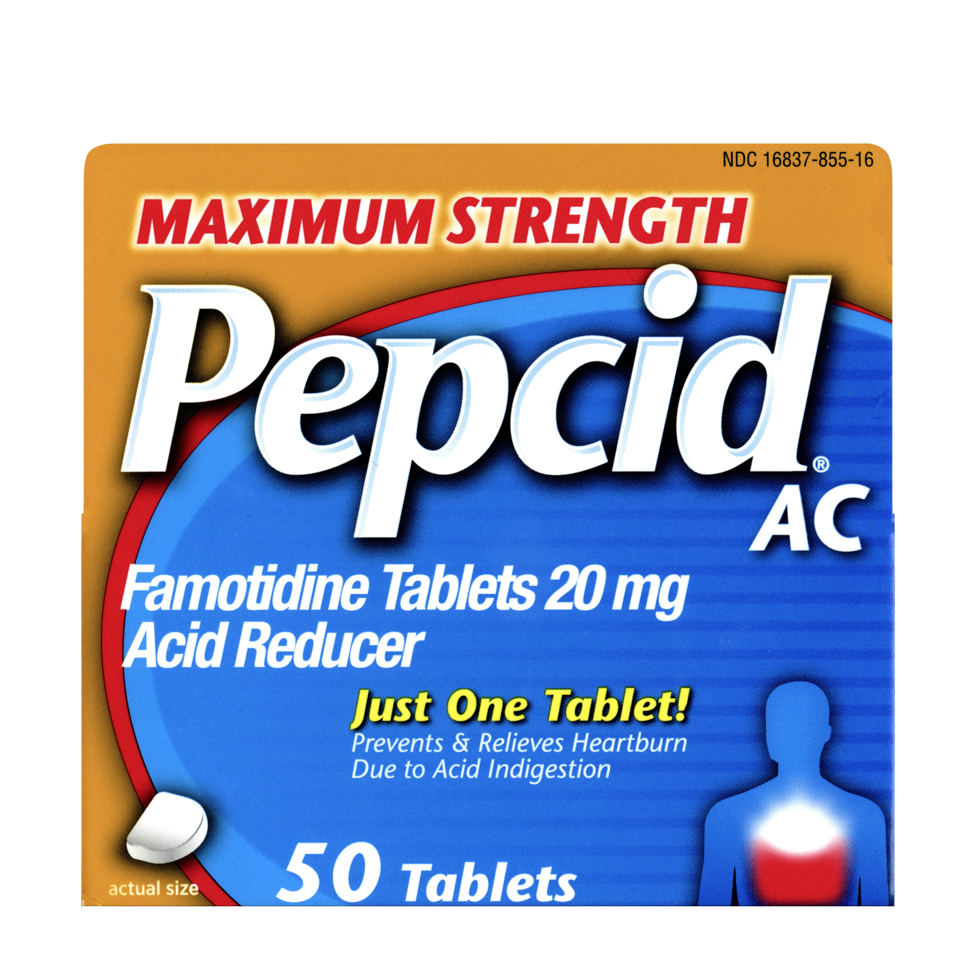 Pepcid AC Maximum Strength for Heartburn Prevention & Relief, 50 ct ...