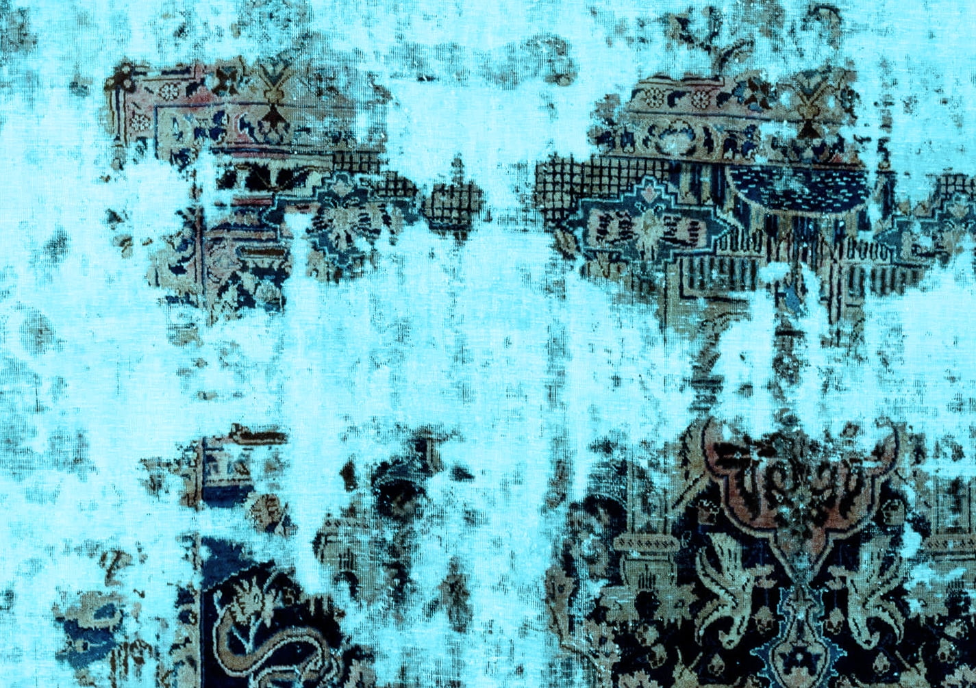 Ahgly Company Indoor Rectangle Abstract Light Blue Modern Area Rugs, 2 ...