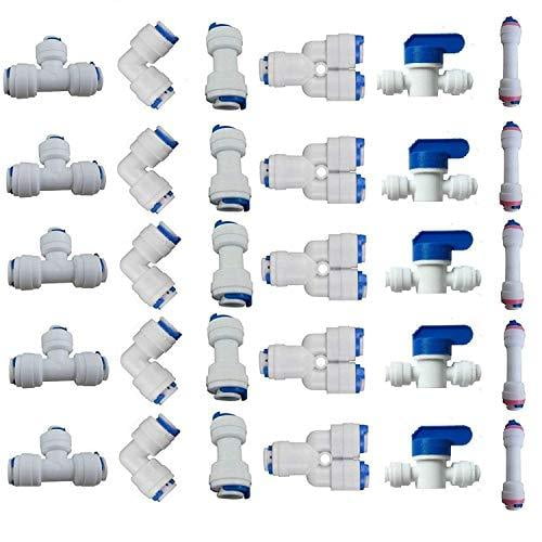 Lemoy Raccord Rapide 1/4 Pouces OD pour Tube d'Eau pour Filtre à Eau ...