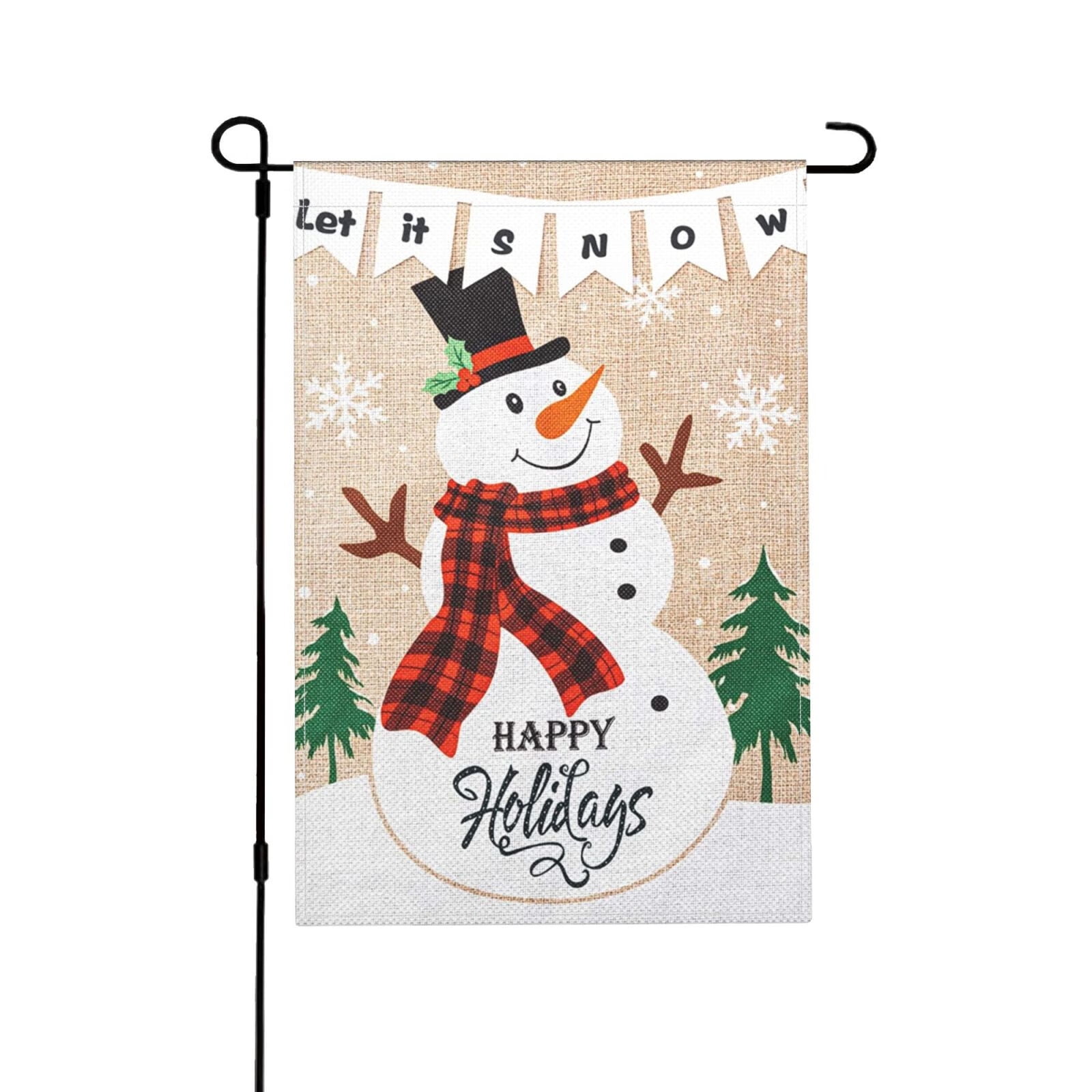Christmas Winter Garden Flag, Let It Snow Flag, Vertical Double Sided ...