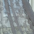 Voile Window Curtains, Sheer Lace Floral Window Curtain Panels, for ...