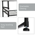 Mainstays 3-Tier Metal Shoe Rack, Black, Space-Saving Shoe Storage ...