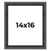 14x16 Frame Black Solid Wood Picture Frame | 0.75 Inch Moulding Width ...
