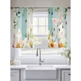 Easter Cartoon Rabbits Sheer Curtains 2 Panels Set, 52''Wx45''L Spring ...
