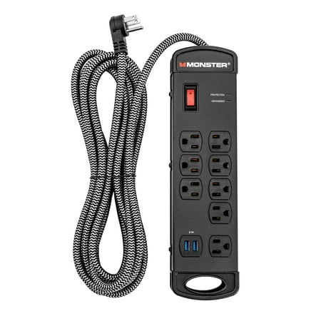 Monster Pro MI Professional Surge Protector Power Strip with Fireproof ...