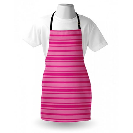 Hot Pink Apron Horizontal Bold and Thin Stripes in Pink Tones ...