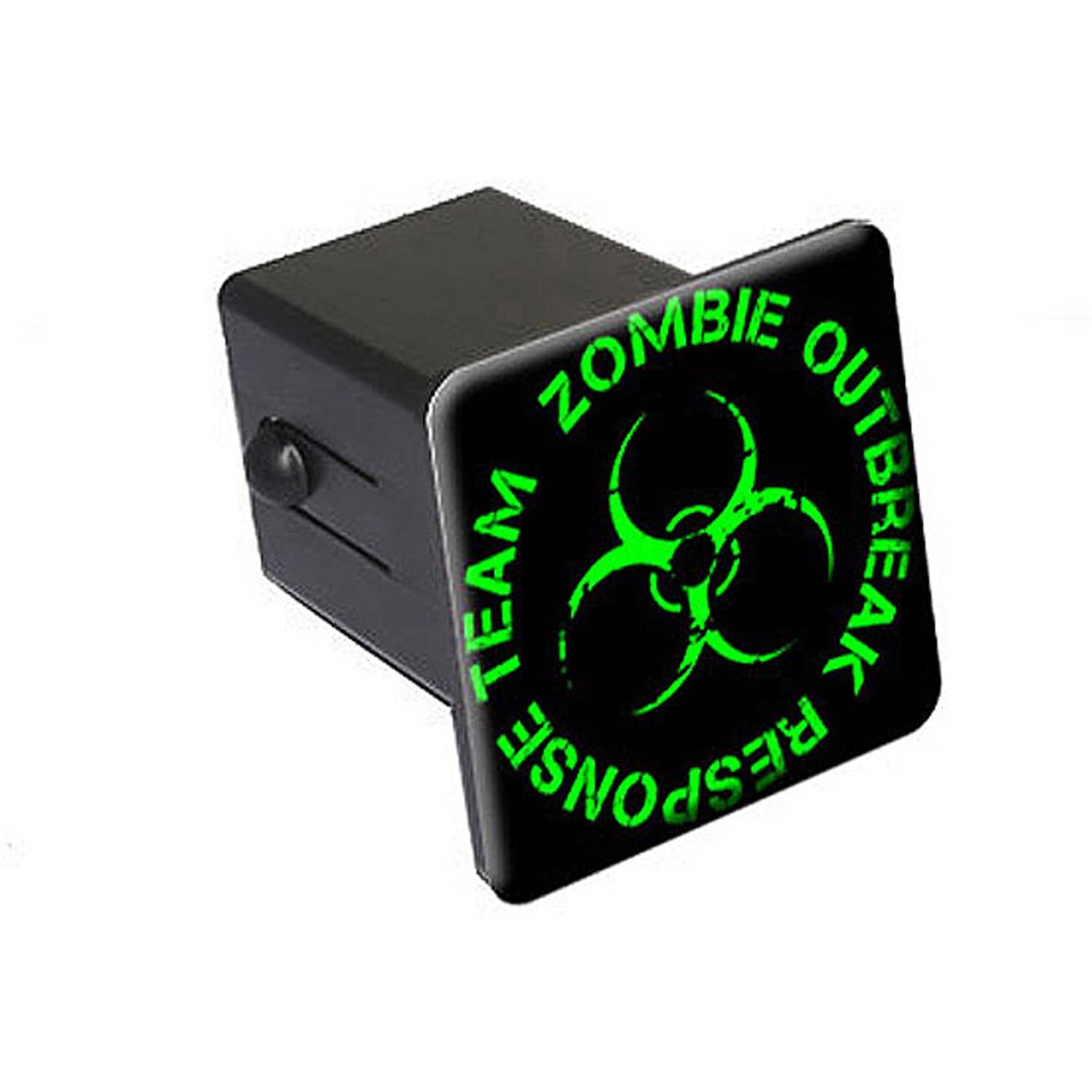 Zombie Outbreak Response Team Green On Black 2" Tow Trailer Hitch Cover ...