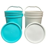 Bucket - 6 Gallon Bucket with Lid (Aqua Blue) - Walmart.com
