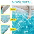 Size 50x80cm 3D Ocean Waves 1 Beach Carpet Rug Mat Vibrant Coastal ...