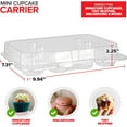 Mini Disposable Plastic Cupcake Containers (20 Pack) 12 - Count Tray ...