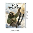 Sloths Calendar 2026 21 x 28 cm Enduring Paper Wall Calendar with ...