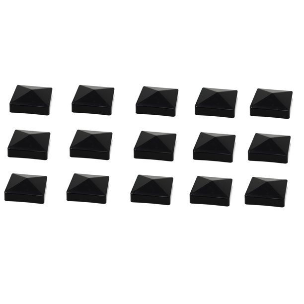 4X4 (True) (100mm) Fence Post Plastic Pyramid Post Cap For A Post Black ...