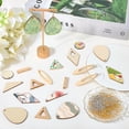 1 Set DIY Earring Jewelry Making Kit Including Wood Pendants Brass Jump ...