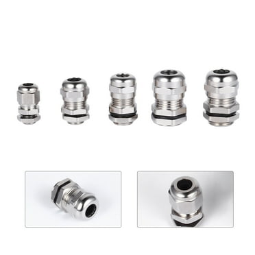 Bates- Cable Gland, PG7, 20 Pack, 3-6.5 mm Cable Gland Connectors ...